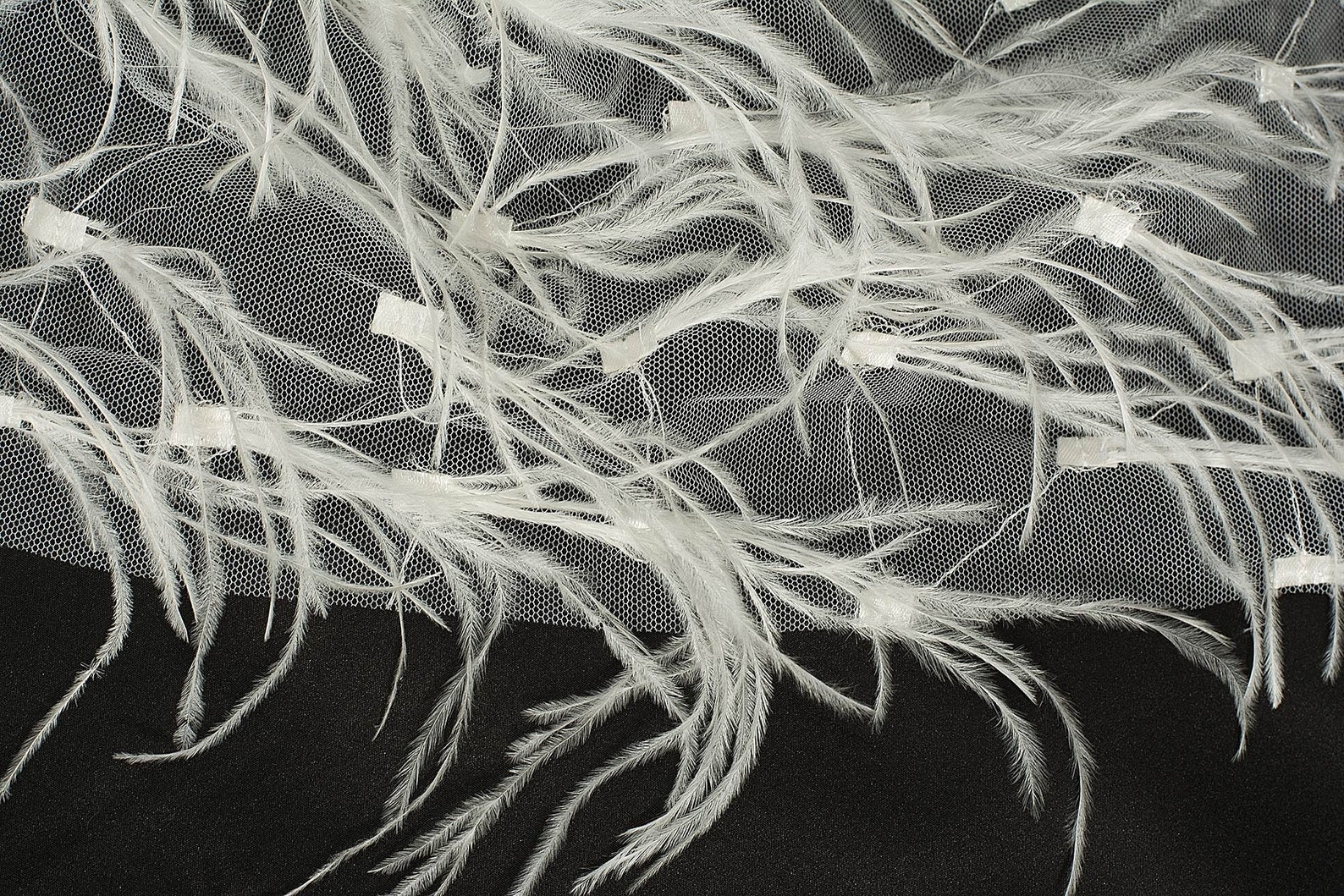 Off White 3D Luxury Lace With Feathers New Fashion Fabric Lace 3d Tulle ...