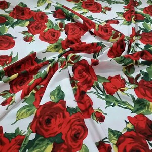 Soft Printed Rose Chiffon Fabric Print Chiffon Flowers Colors - Etsy