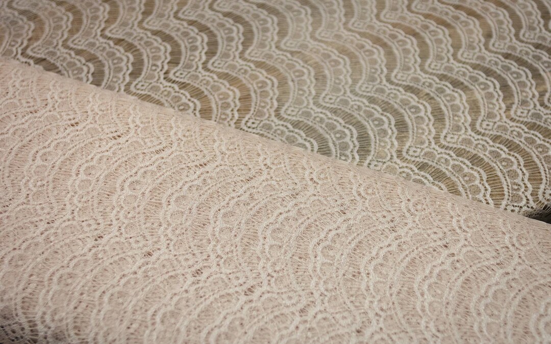 Powder Fabric Lace Powder Chantilly Fabric Lace Powder Wedding Fabric ...
