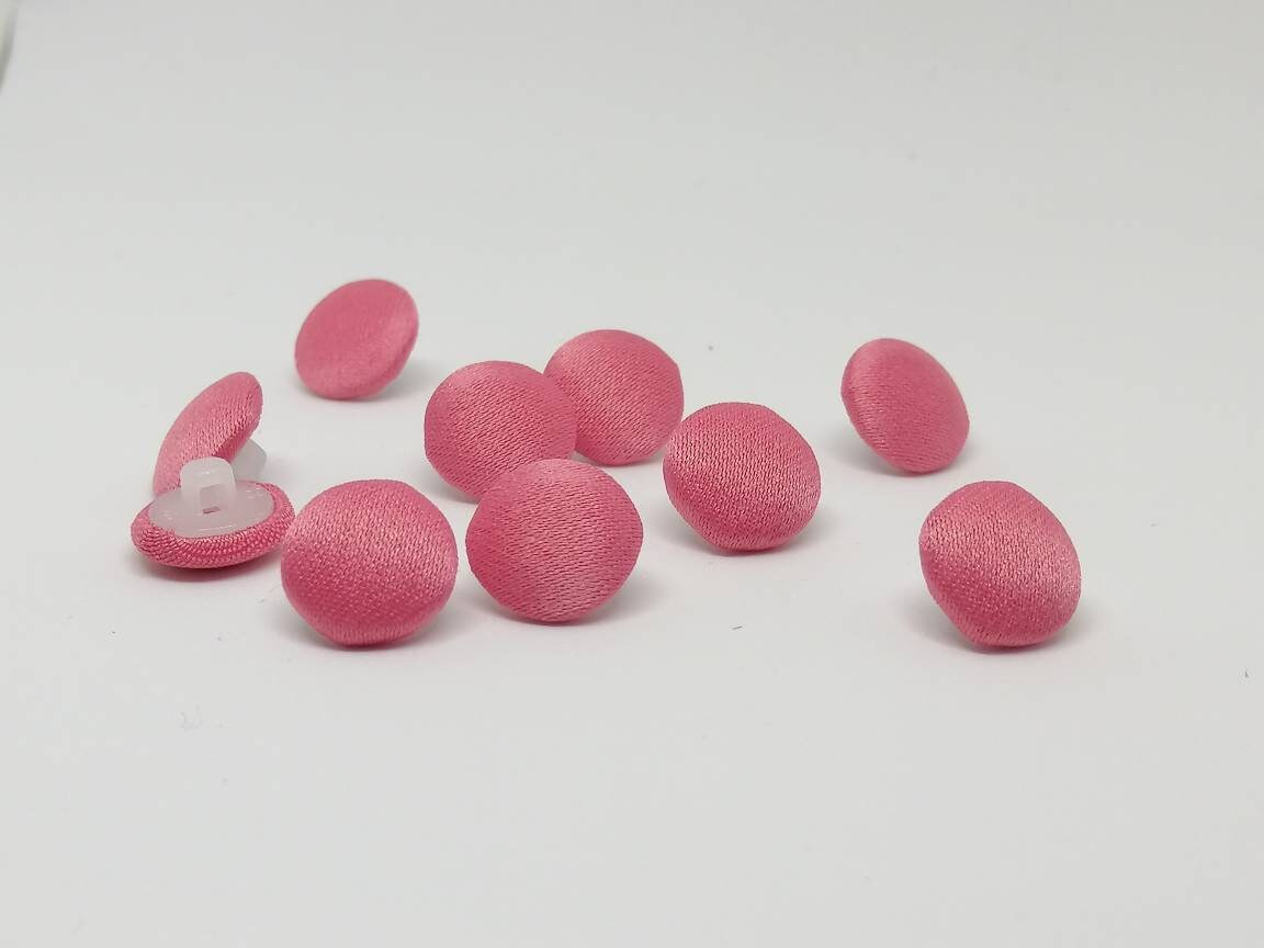 Satin Buttons , Coral Shank Buttons, Pinback Buttons, Coral Button ...
