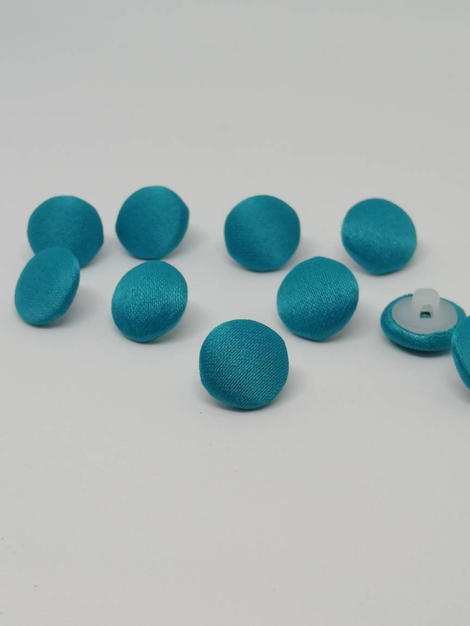 Turquoise buttons Turquoise satin buttons Turquoise buttons | Etsy