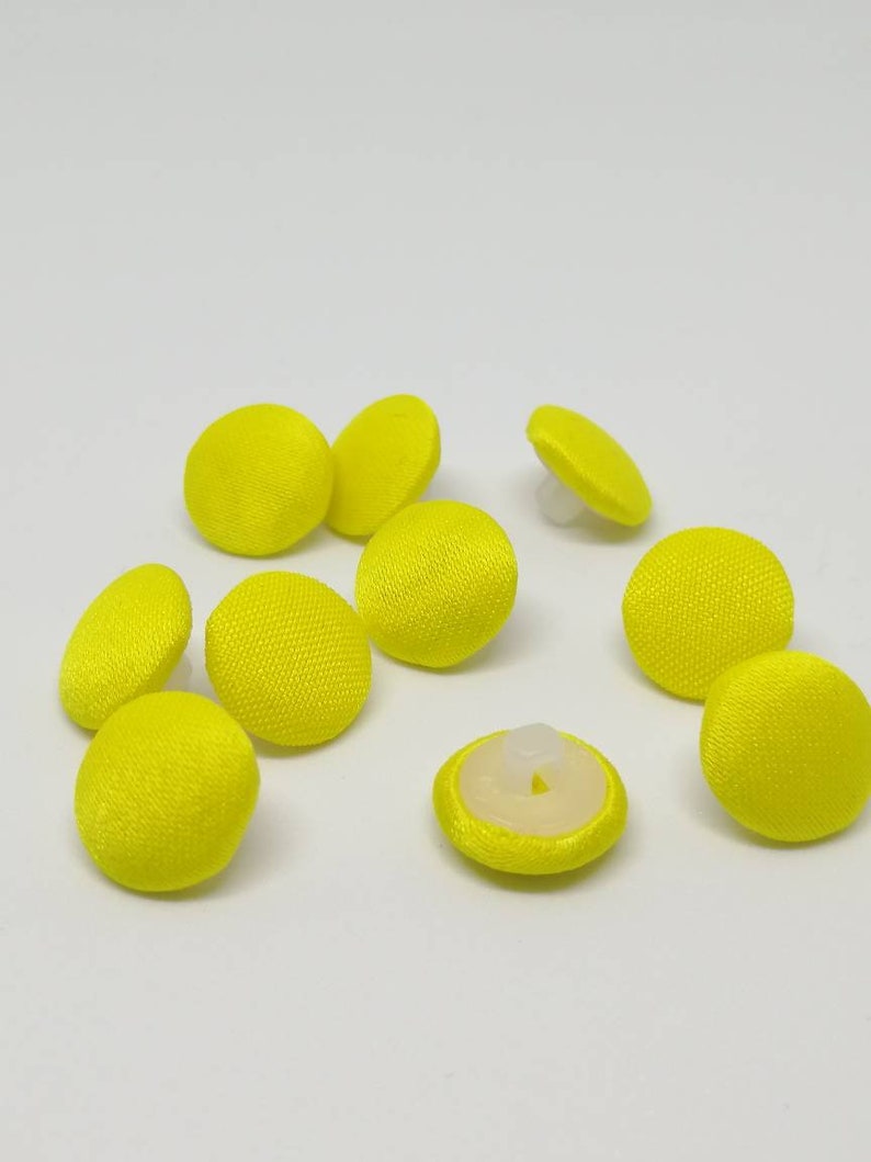 Yellow Buttons, Yellow Satin Buttons , Small Yellow Button, Buttons ...