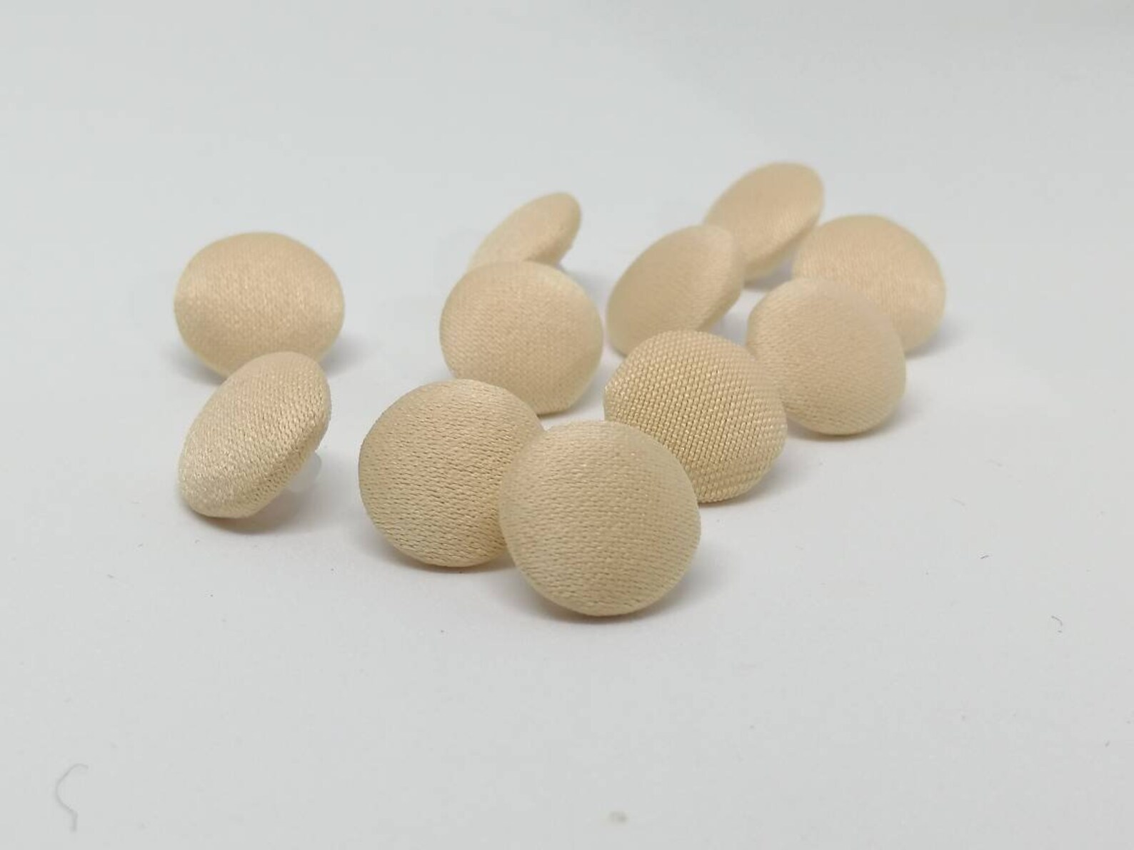 Beige Wedding Buttons Beige Satin Buttons Beige Fabric Covered - Etsy