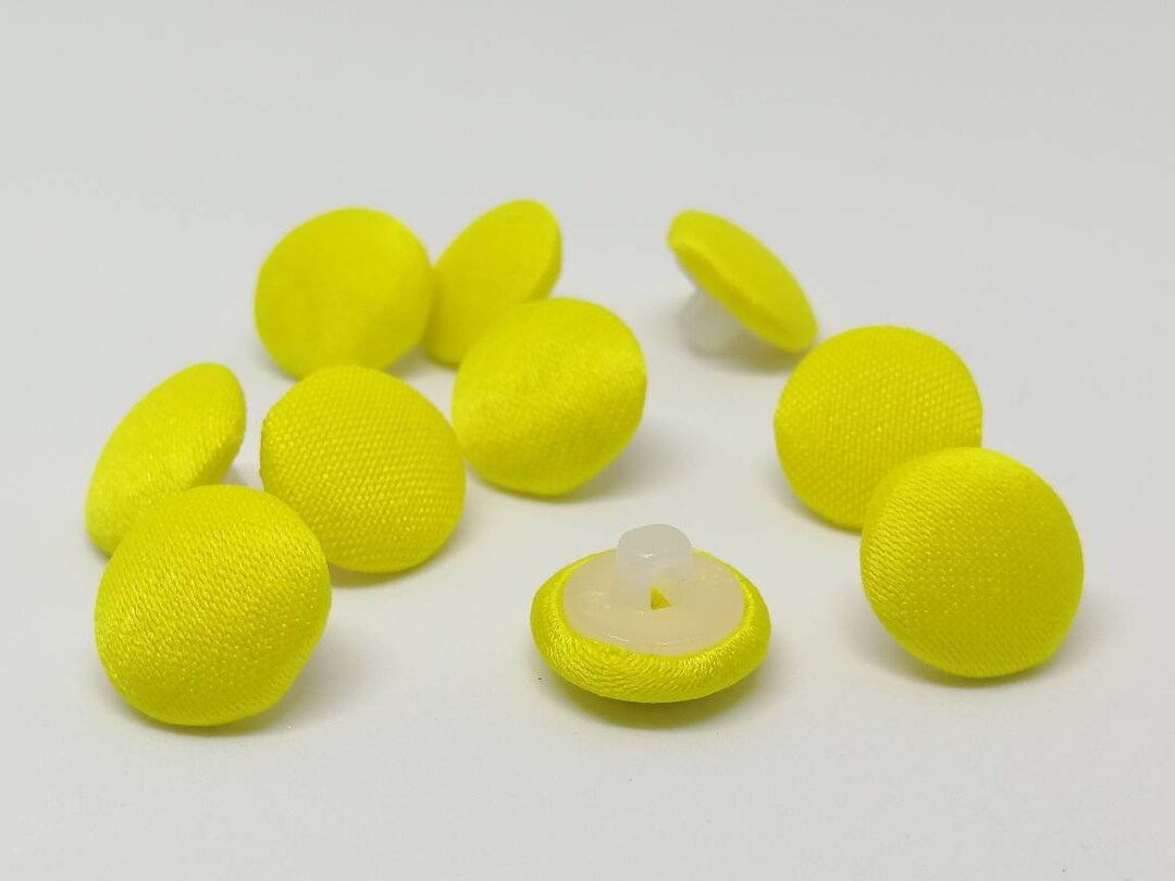Yellow Buttons, Yellow Satin Buttons , Small Yellow Button, Buttons ...