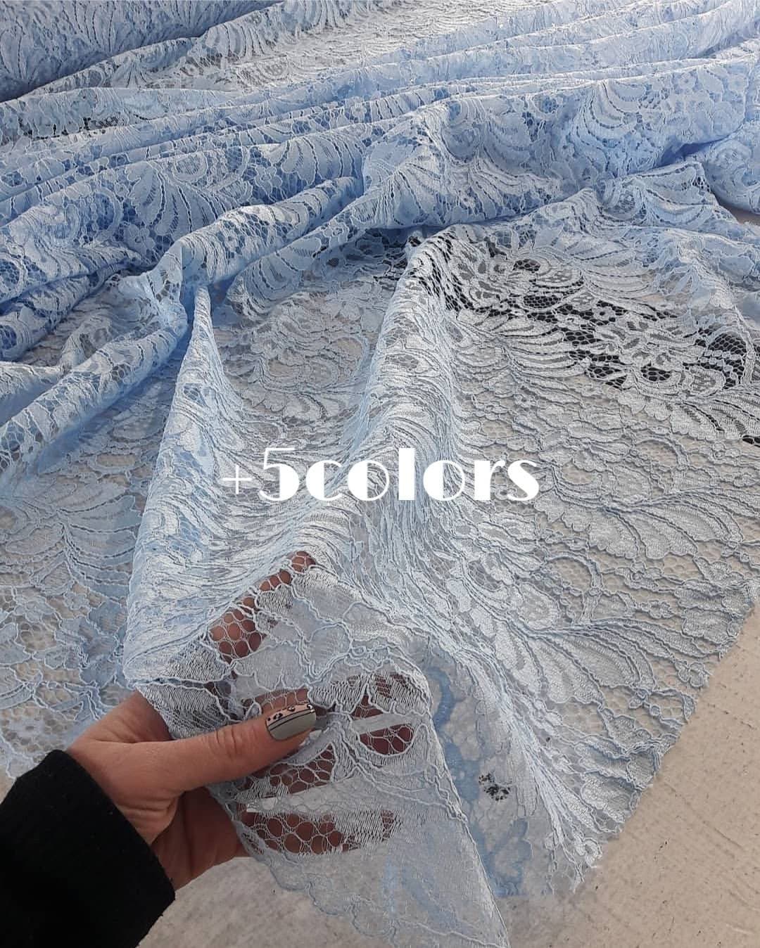 5 Colors Bridal Lace Fabric by the Yard Wedding Lace French Lace Fabric ...