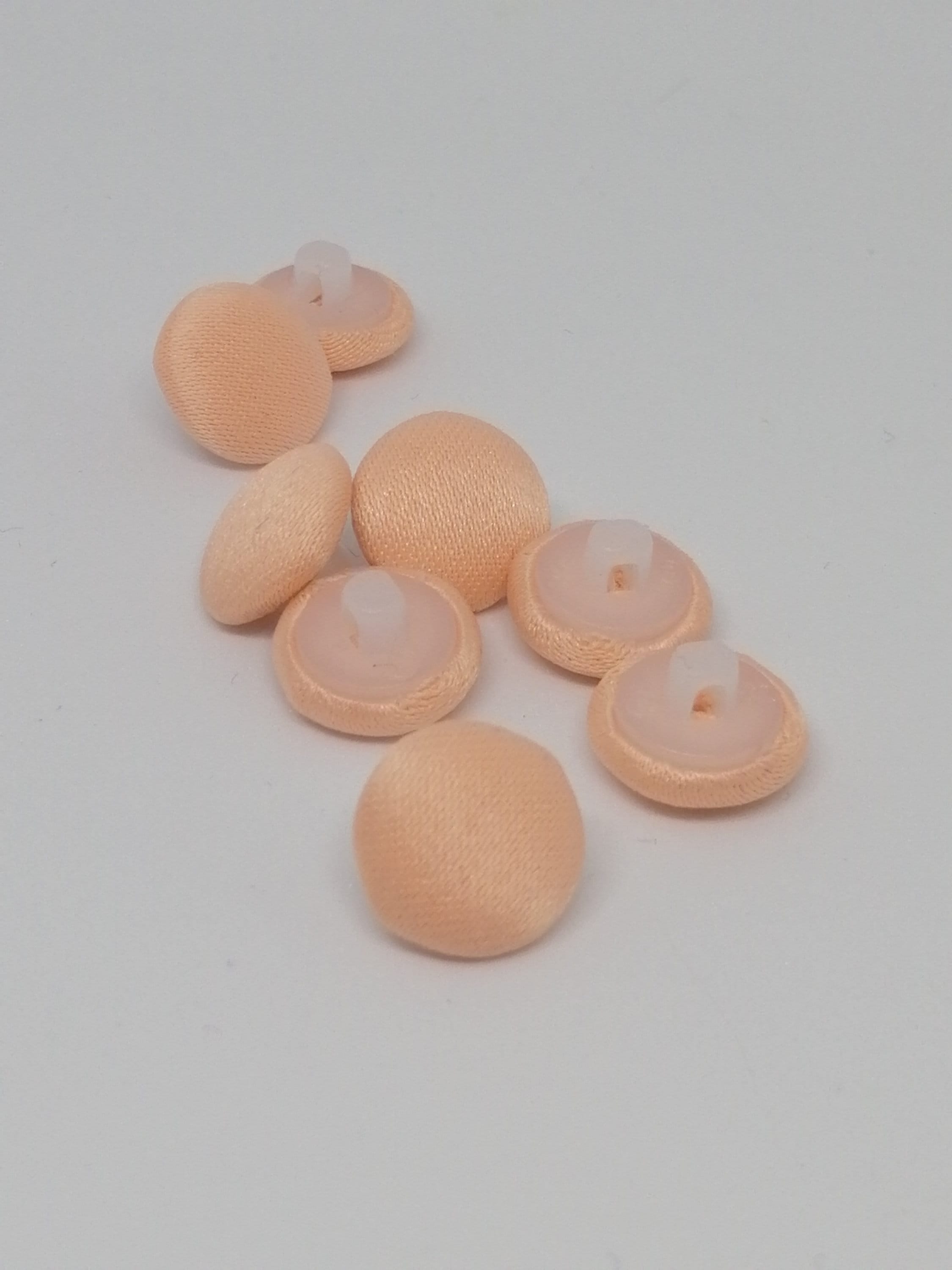 Peach Satin Buttons, Peach Buttons, Satin Buttons for Gowns, Blouses ...