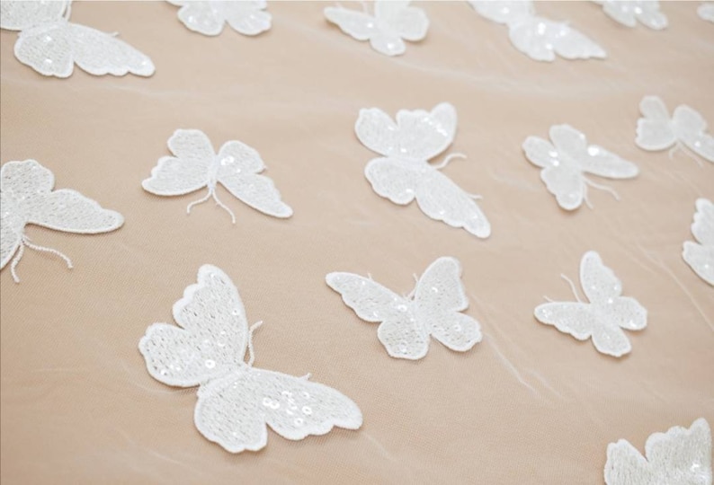 3D Butterflies Lace Fabric by the Yard Wedding Lace Fabric - Etsy