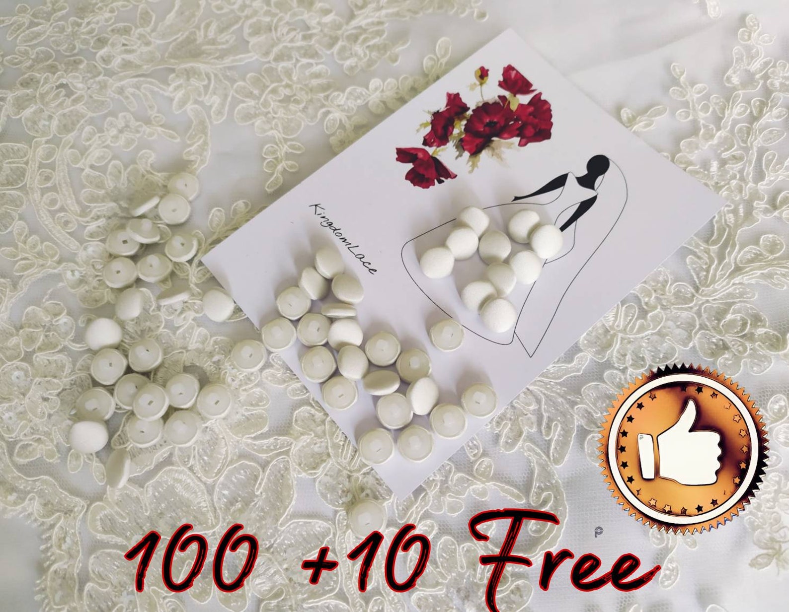 Ivory Satin Buttons Ivory Bridal Button Covers Buttons White Satin ...
