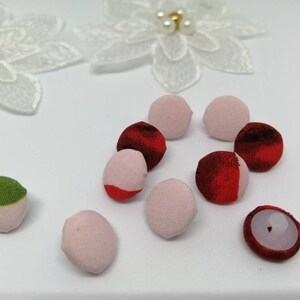 Colored Satin Buttons, Satin Covered Buttons, Wedding Buttons, White ...