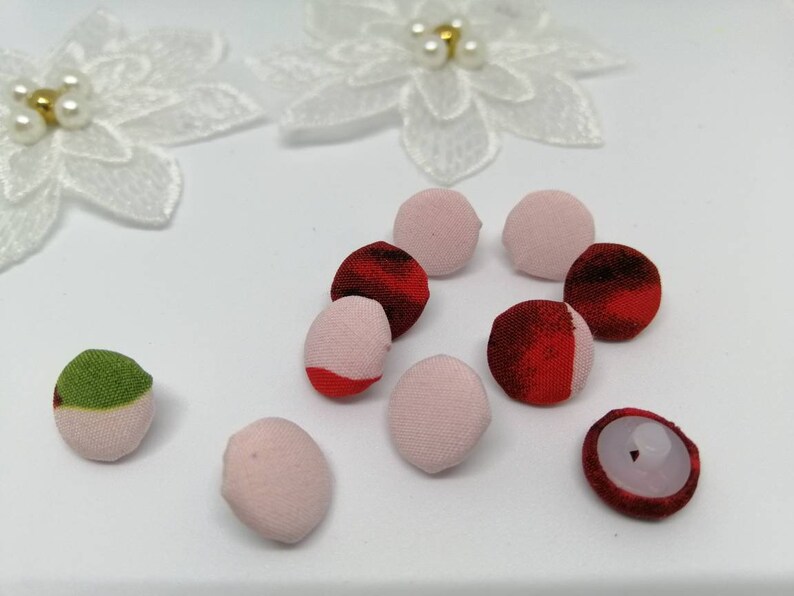 Colored Satin Buttons, Satin Covered Buttons, Wedding Buttons, White ...