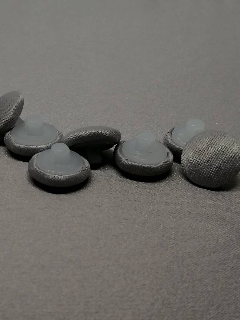 Gray Satin Buttons Gray Sewing Buttons Gray Buttons for - Etsy