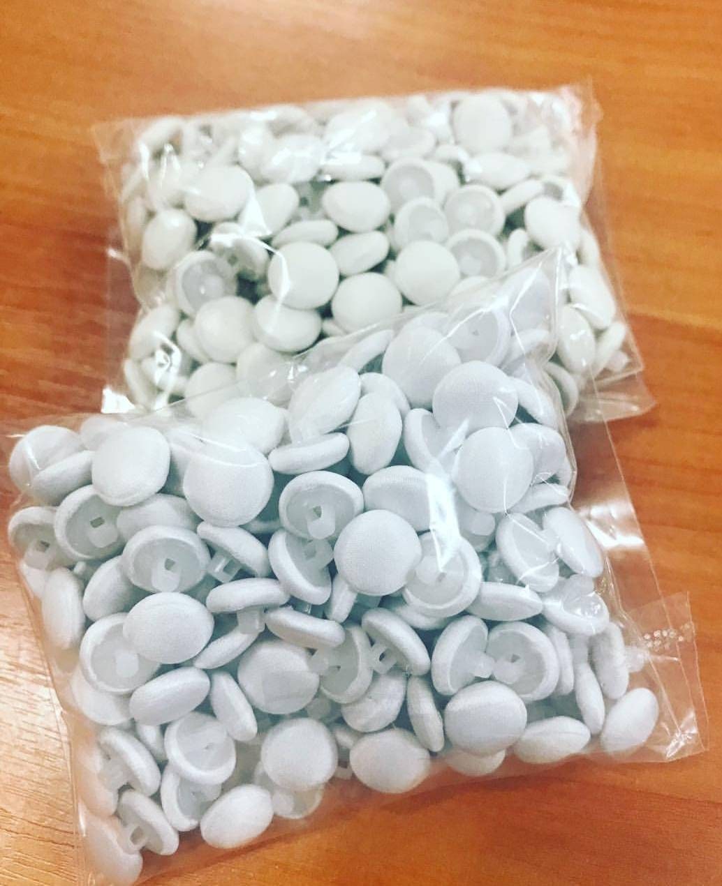 100 pieces Bridal ivory button Fabric button Satin fabric | Etsy