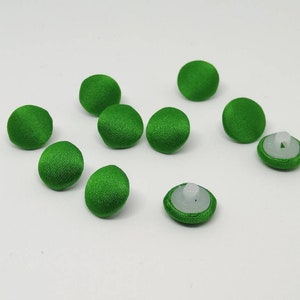 Small Green Satin Buttons, Green Buttons, Green Satin Buttons for Dress ...