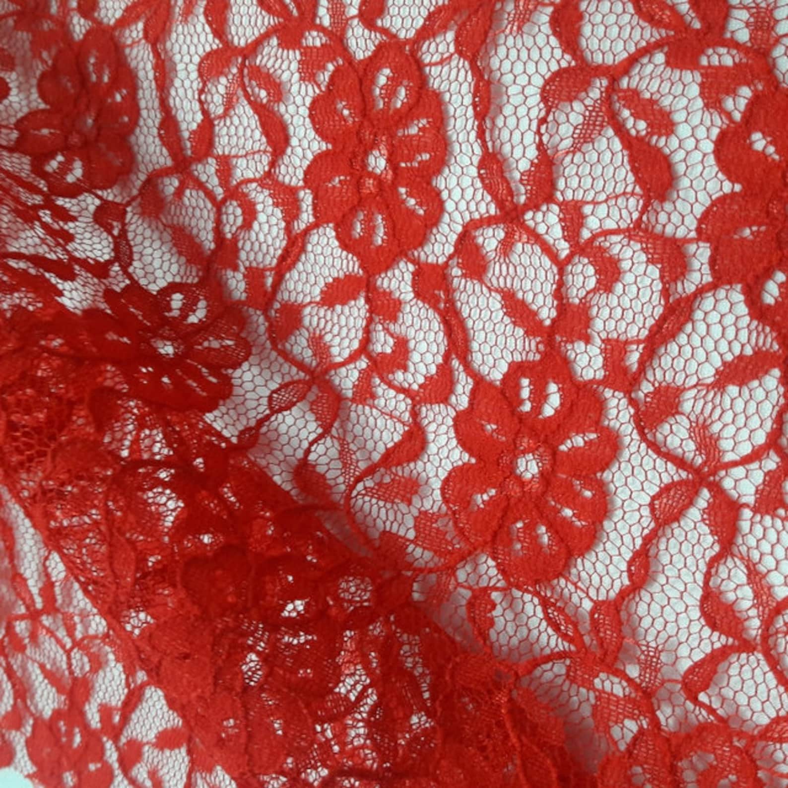 Encaje de tela 6 colores Tela de encaje para coser vestidos de - Etsy ...