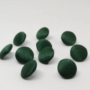 Dark Green Satin Buttons, Green Satin Buttons , Dark Green Small Button ...