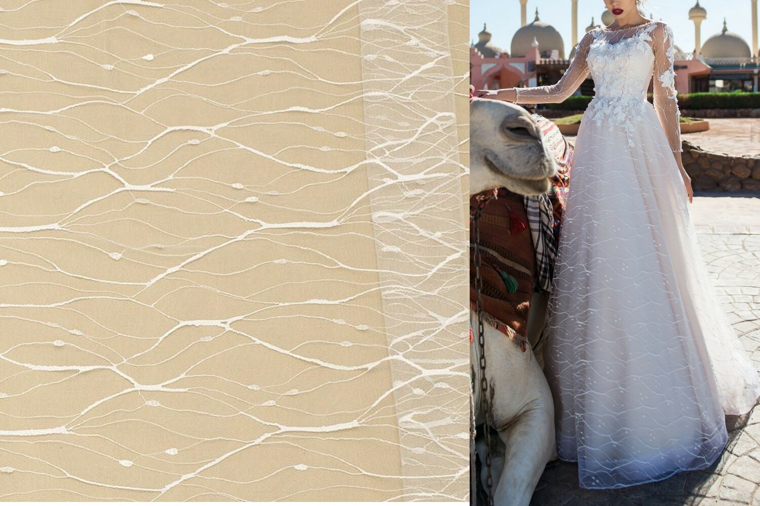 White Embroidery Mesh for Wedding Dress Mesh Lace Fabric White | Etsy