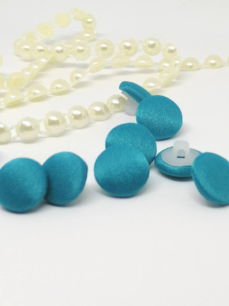 Turquoise Buttons Turquoise Satin Buttons Turquoise Buttons - Etsy