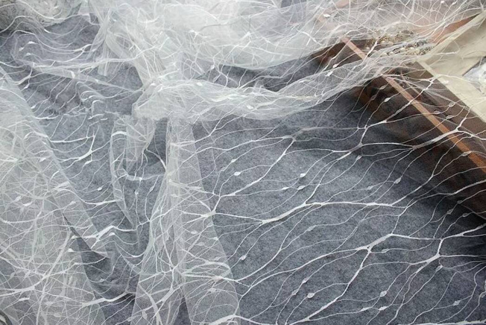 White Embroidery Mesh for Wedding Dress Mesh Lace Fabric White | Etsy