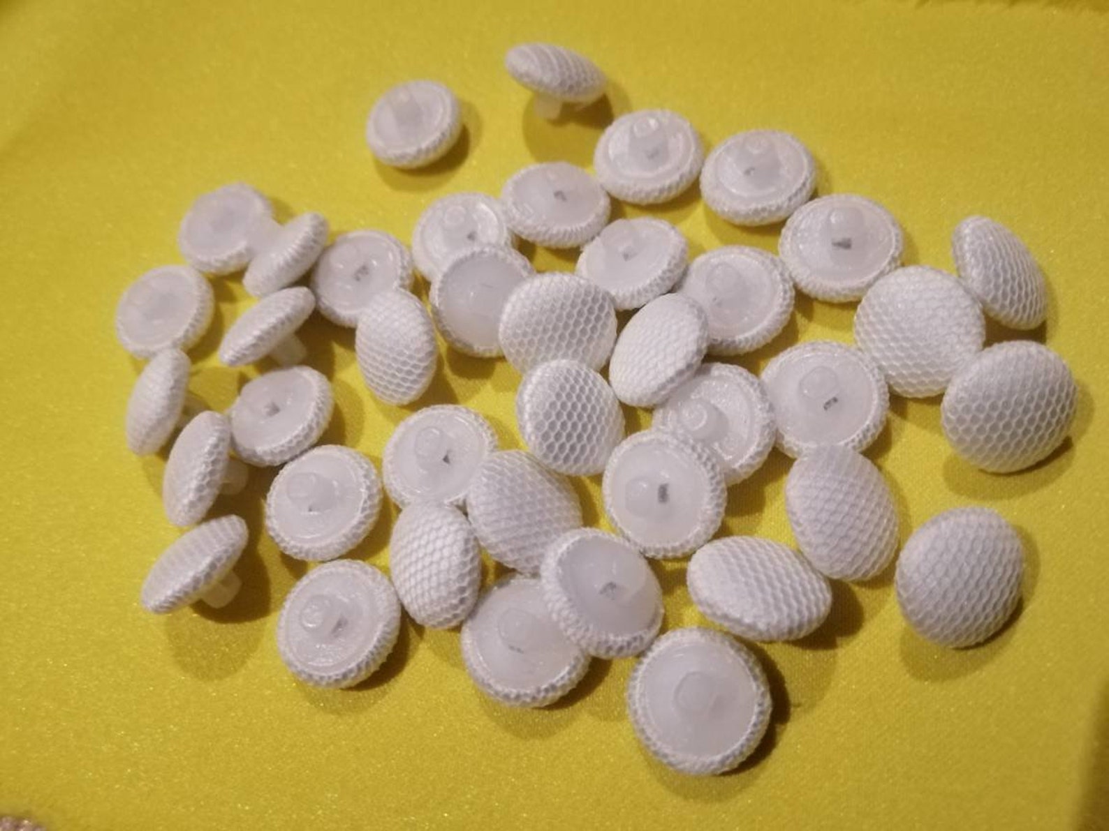 Wedding Buttons With Covered Tulle Ivory Bridal Buttons for - Etsy