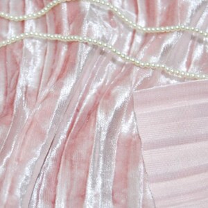 Light Pink Large Pleated Velvet Stretch 59'' Wide by the 1 Meters ...