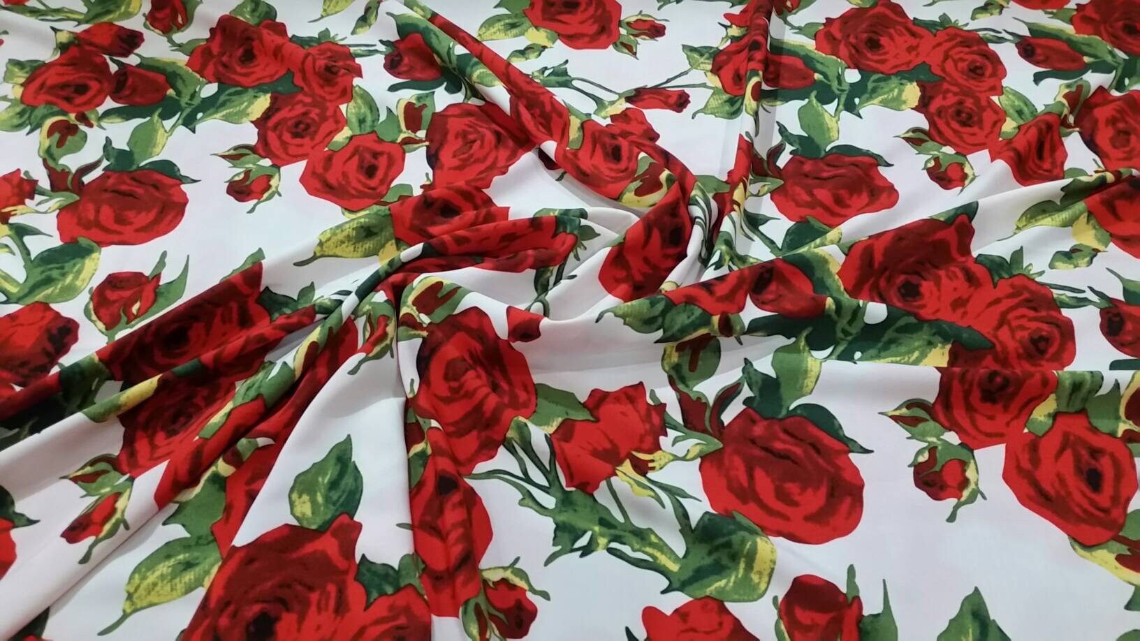 Soft Printed Rose Chiffon Fabric Print Chiffon Flowers Colors - Etsy
