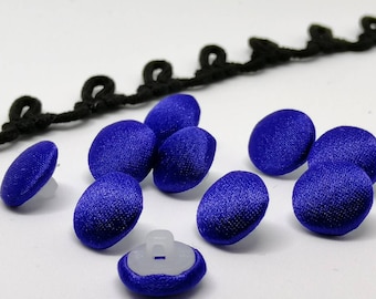 5/8 Blue Velvet Fabric Covered Shank Buttons - Etsy