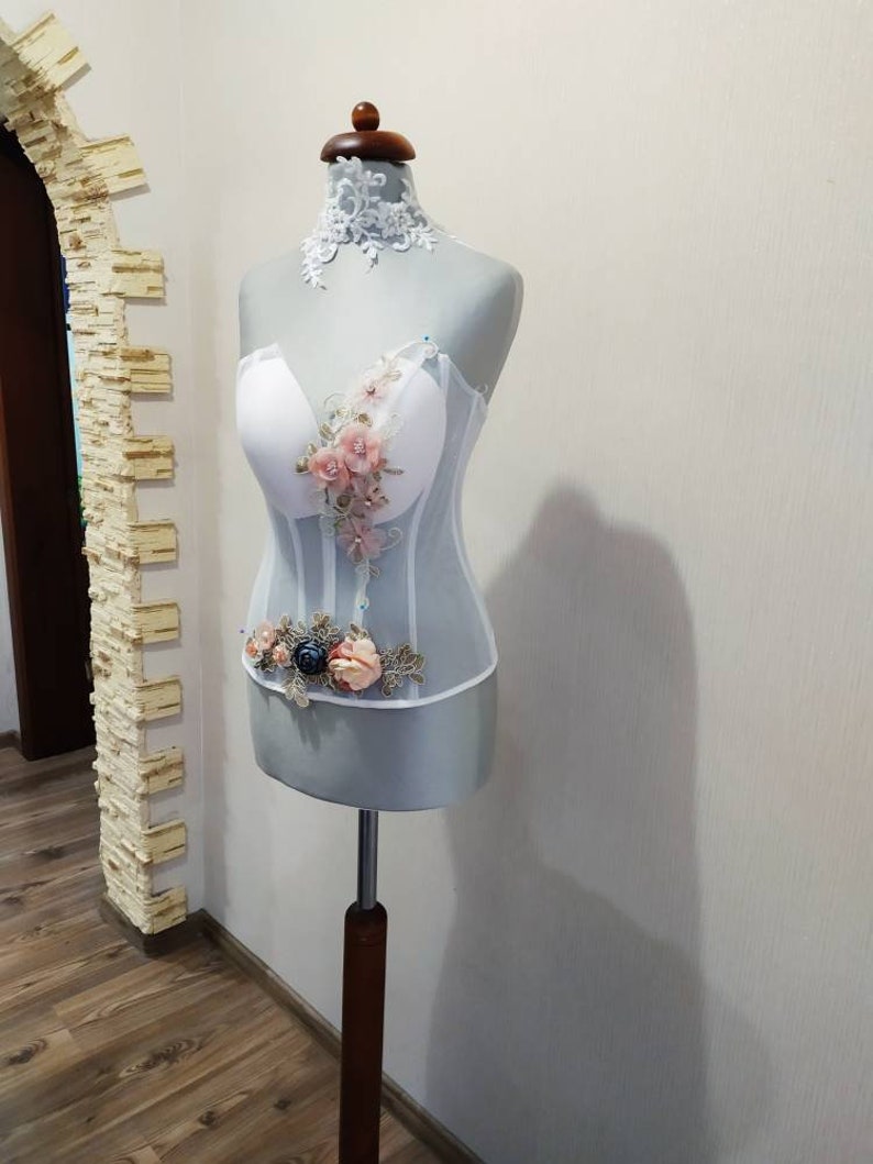 Tulle Separate transparent corset base for wedding dress | Etsy