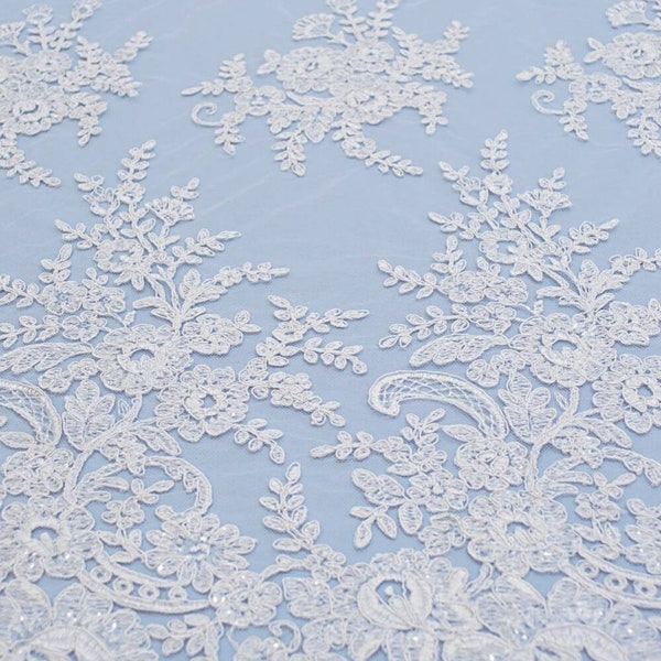 White Lace Fabric - Etsy