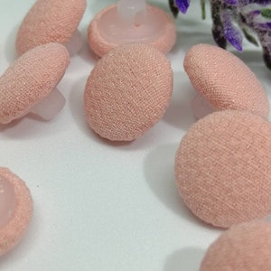 Peach Crepe Chiffon Buttons , Sewing Buttons, Peach Sewing Buttons ...