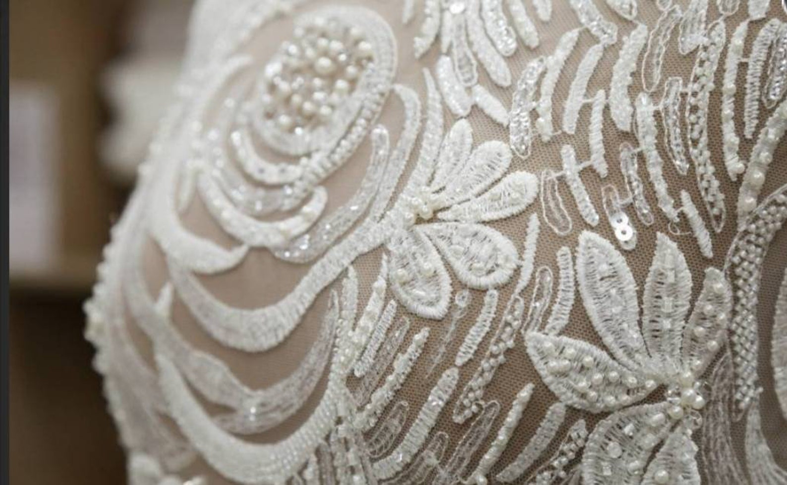 Ivory Embroidered Fabric by the Yard Ivory Wedding Fabric Lace - Etsy