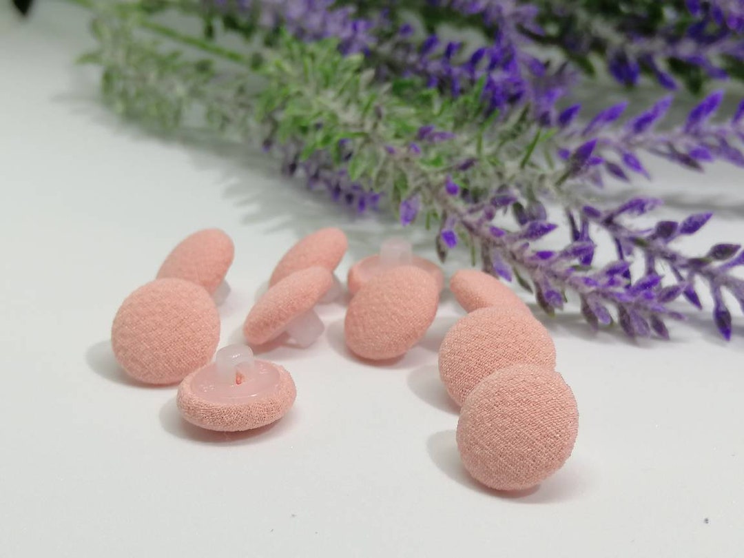 Peach Crepe Chiffon Buttons , Sewing Buttons, Peach Sewing Buttons ...