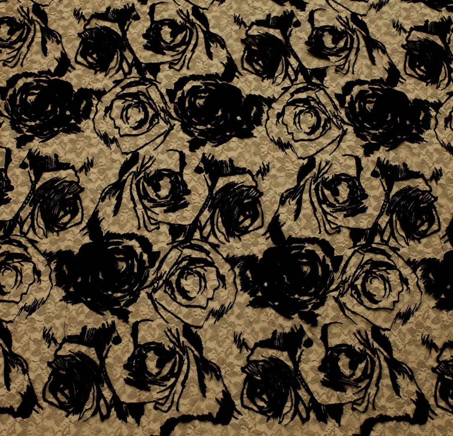 Black Embroidery Rose Lace Rose Lace Fabric Black Wedding Lace - Etsy