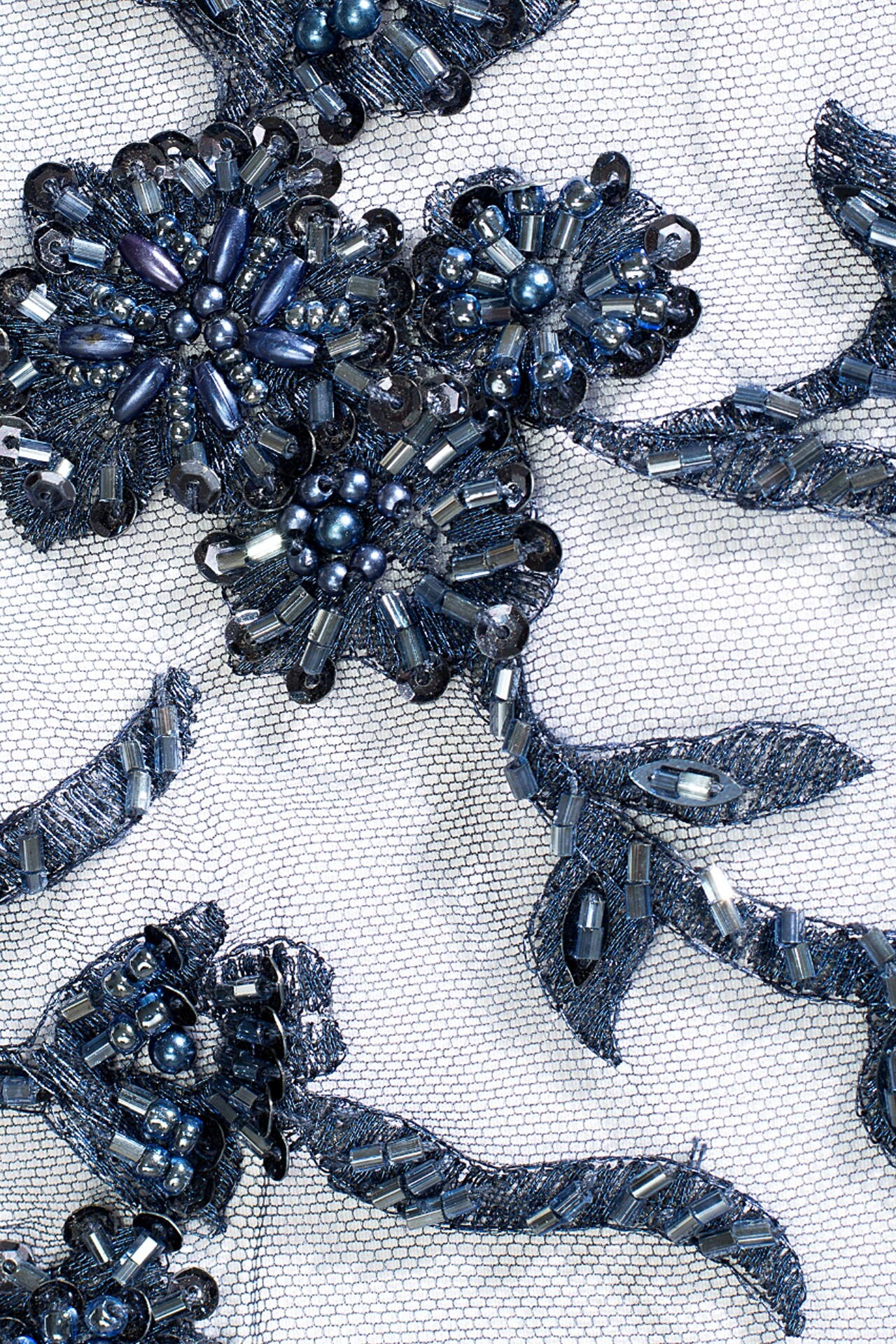 1 yard Navy blue 3d lace Navy Embroidery fabric Blue lace | Etsy