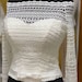 Ivory Bridal Boho Crop Top With Long Sleeves off Shoulder Wedding Gown ...
