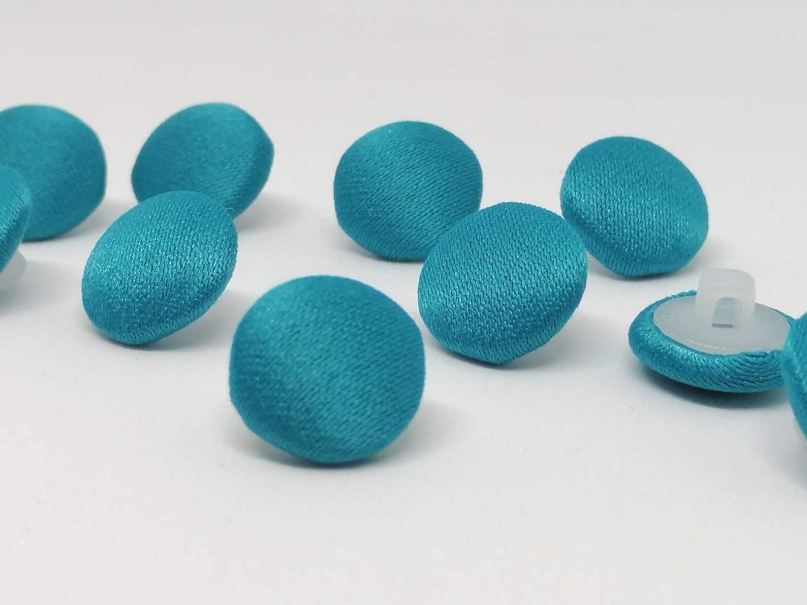 Turquoise Buttons Turquoise Satin Buttons Turquoise Buttons - Etsy