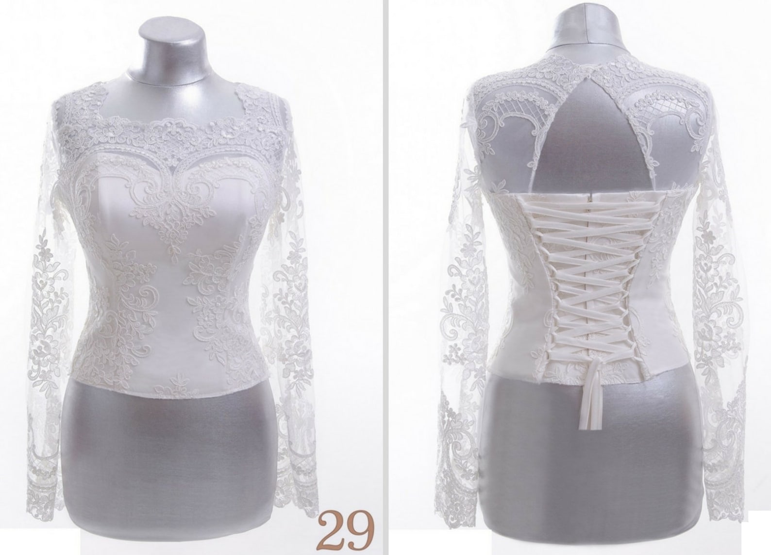 Wedding Corset From Lace Fabric With Cord White Bridal Gowns - Etsy