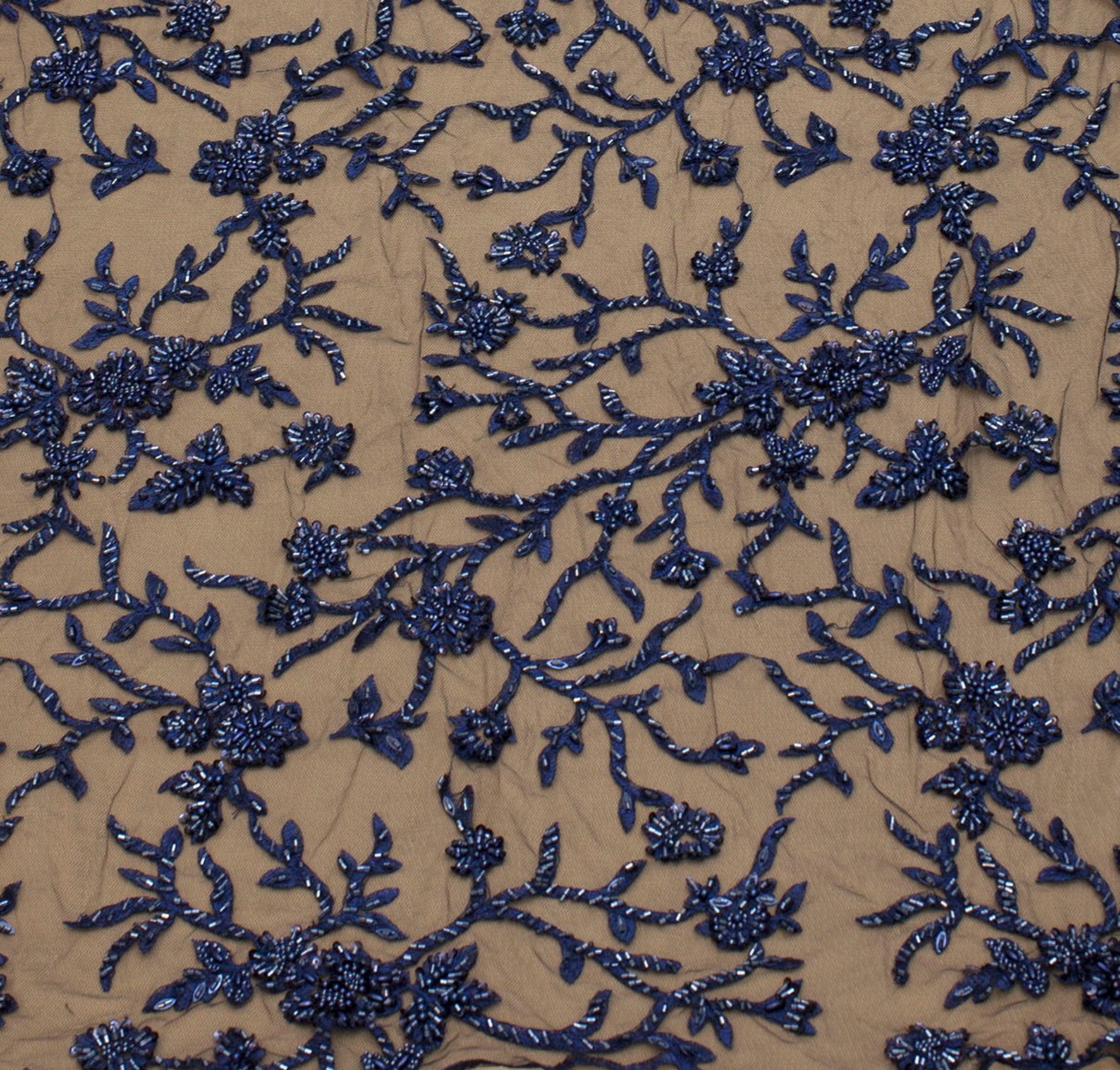 1 Yard Navy Blue 3d Lace Navy Embroidery Fabric Blue Lace - Etsy