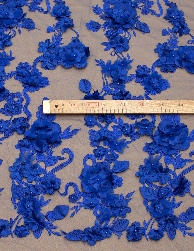 Royal Blue 3D Lace Bridal Floral Lace 3D Wedding Lace 3D - Etsy