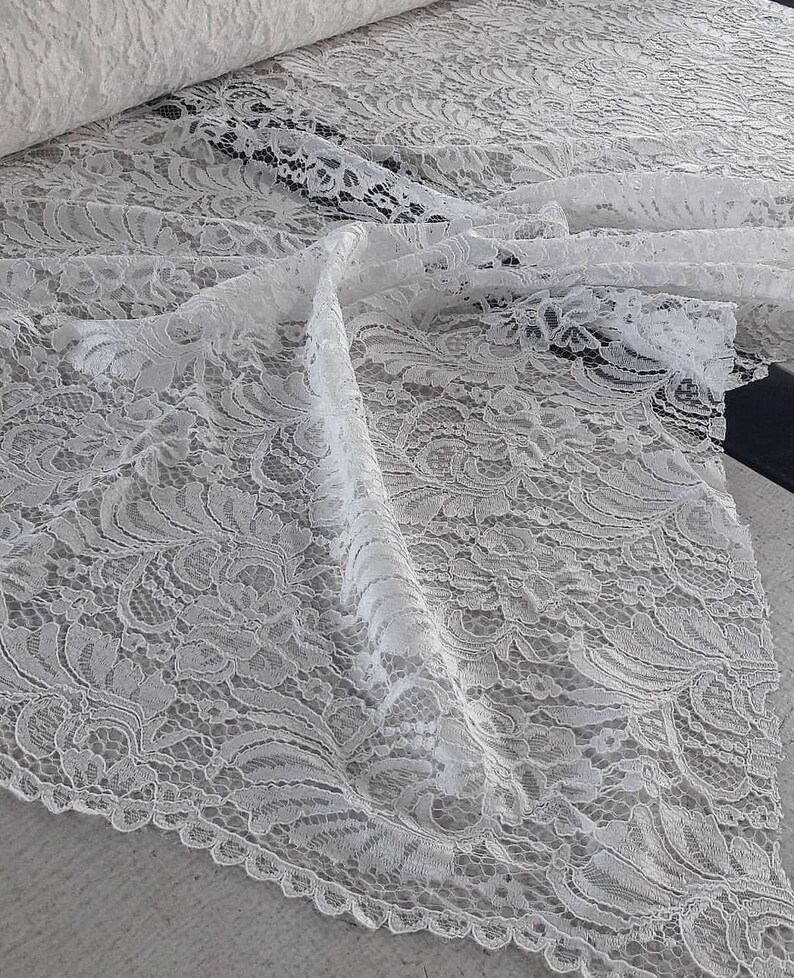 5 Colors Bridal Lace Fabric by the Yard Wedding Lace French Lace Fabric ...