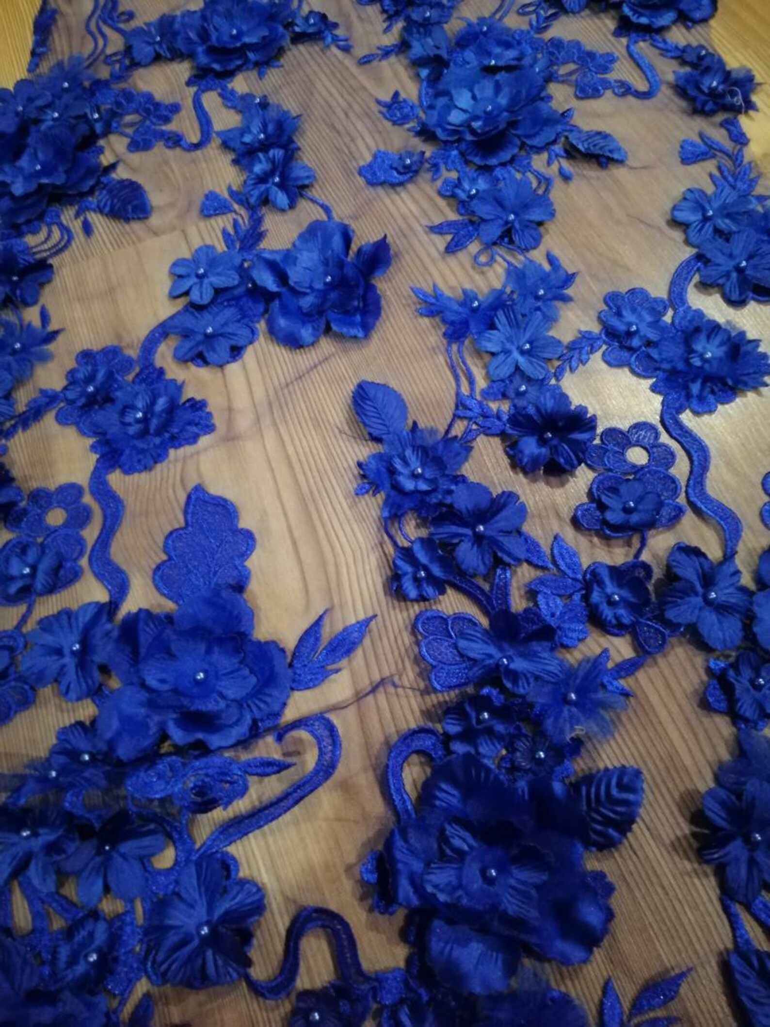 Royal Blue 3D Lace Bridal Floral Lace 3D Wedding Lace 3D - Etsy