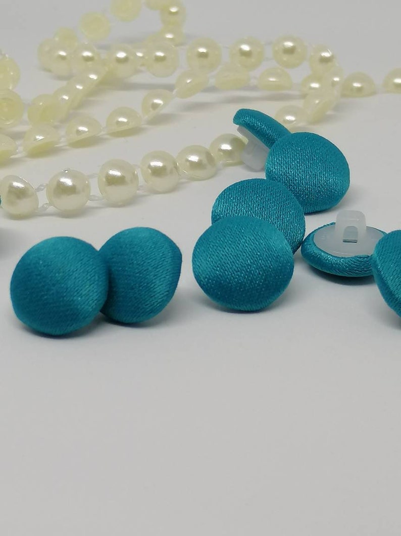 Turquoise Buttons Turquoise Satin Buttons Turquoise Buttons - Etsy