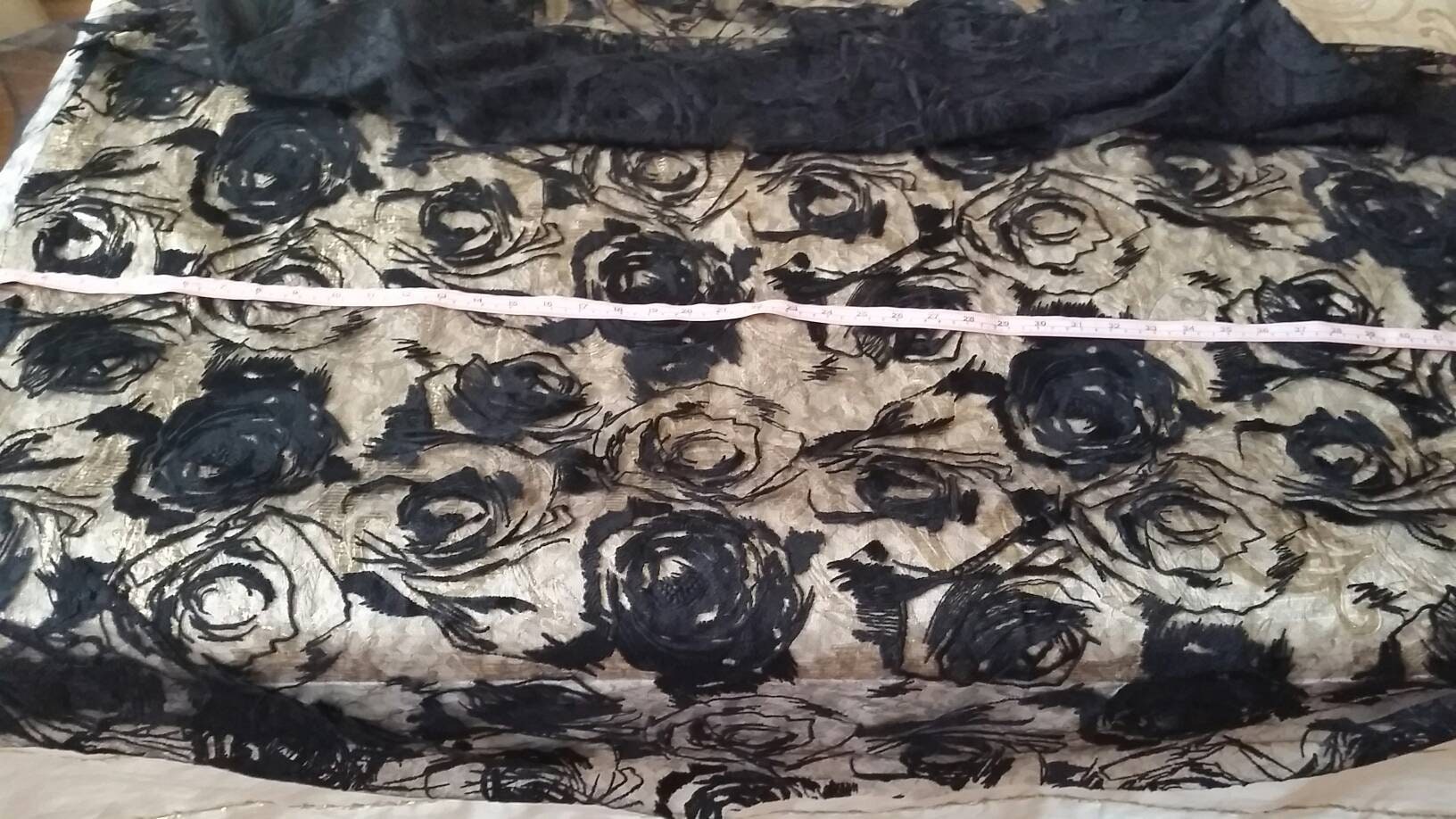 Black Embroidery Rose Lace Rose Lace Fabric Black Wedding Lace | Etsy