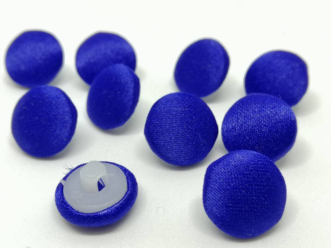 Royal Blue Covered Buttons Royal Blue Satin Buttons Royal Blue | Etsy