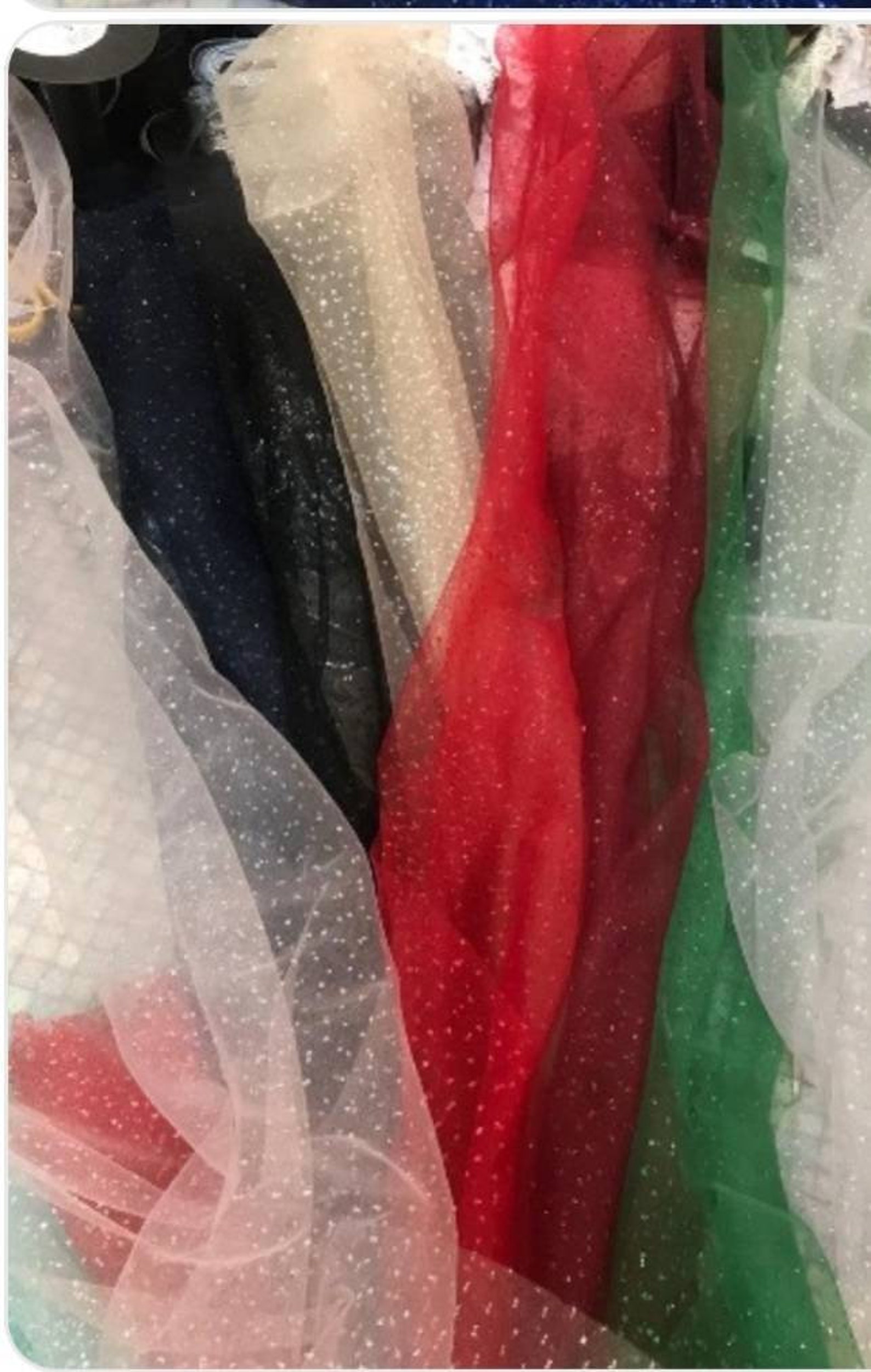 Width 3 Meters 14 Colors Glitter Mesh Fabric Lace Shiny Lace | Etsy