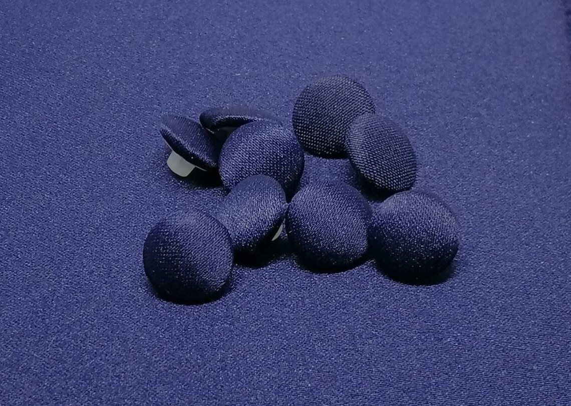 Navy Blue Wedding Buttons Navy Blue Satin Buttons Fabric - Etsy