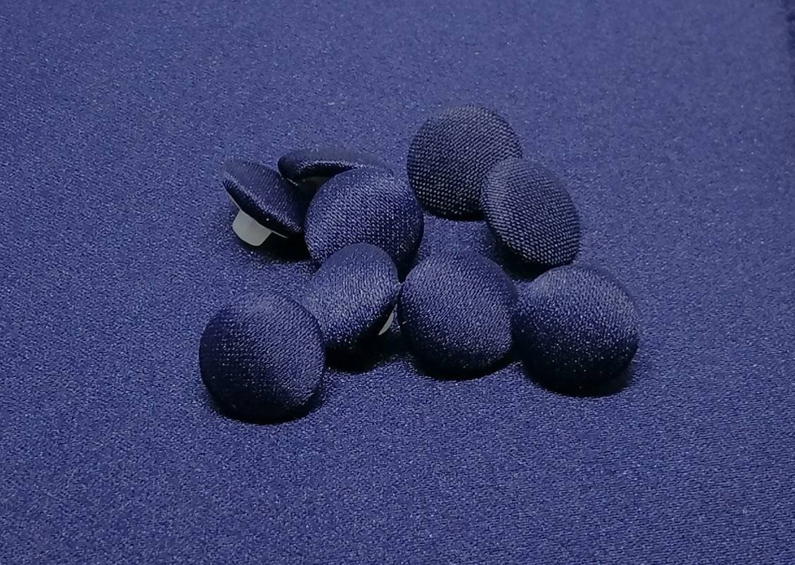Navy Blue Wedding Buttons Navy Blue Satin Buttons Fabric - Etsy