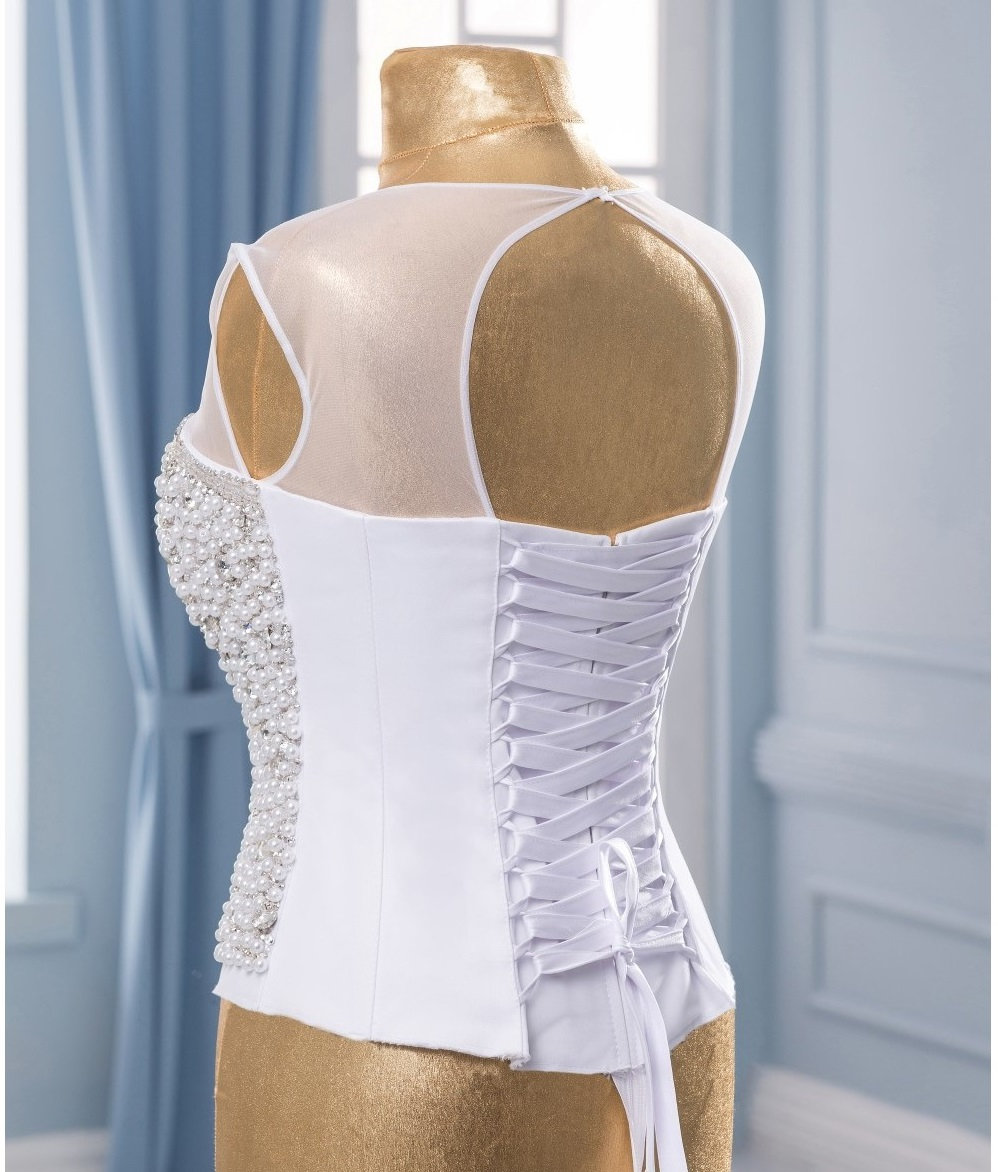 Wedding Corset Separate White Beaded Corset Detail for | Etsy