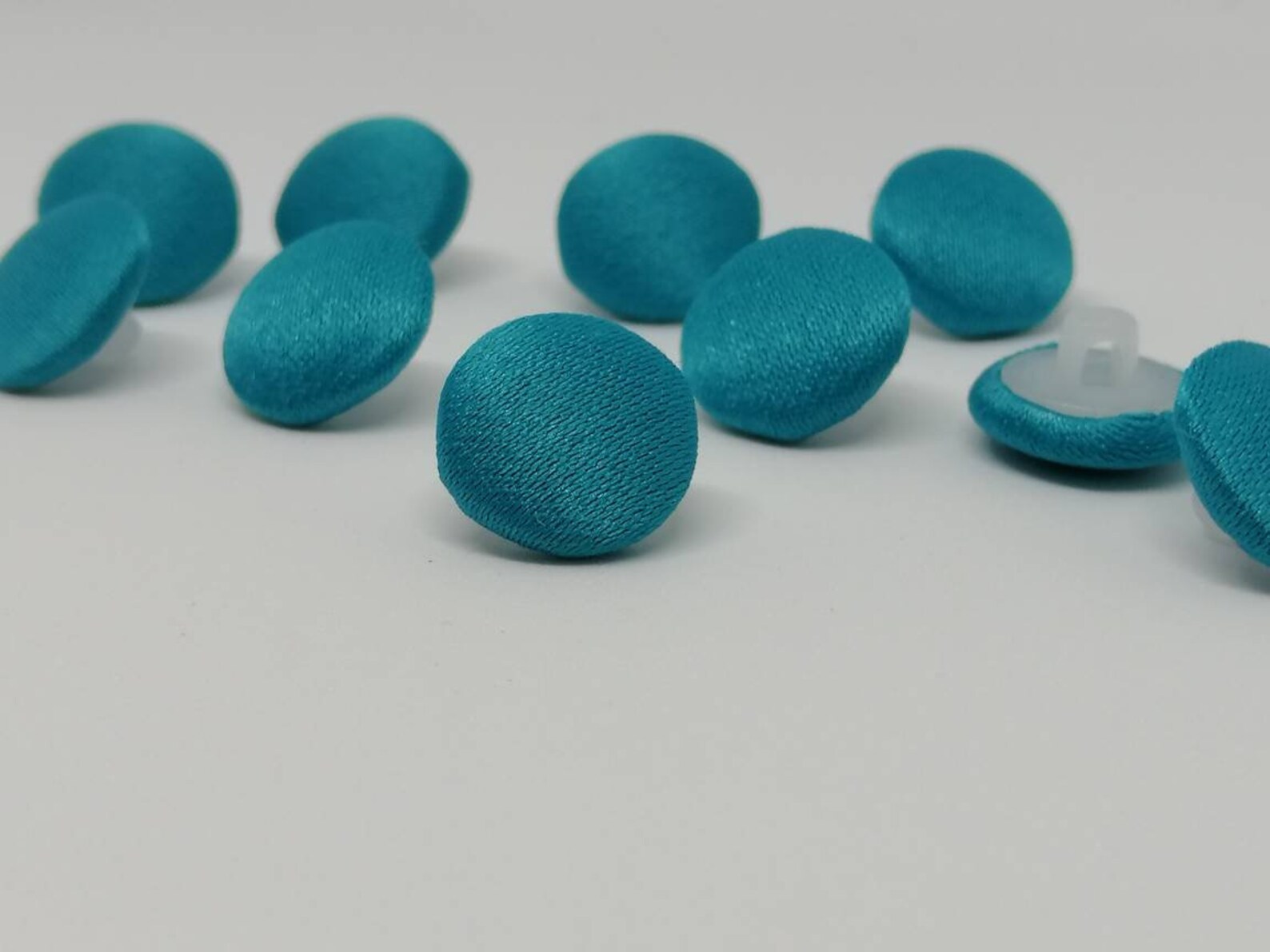 Turquoise Buttons Turquoise Satin Buttons Turquoise Buttons - Etsy