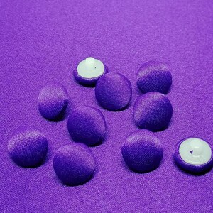 Purple Satin Fabric Buttons Bridal Purple Fabric Covered Buttons, Plum ...