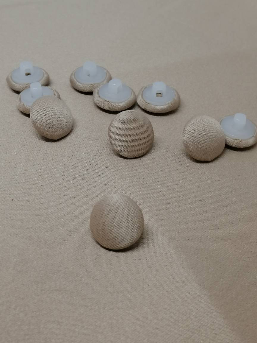 Wedding Satin Buttons Beige Buttons Bridal Satin Buttons for - Etsy